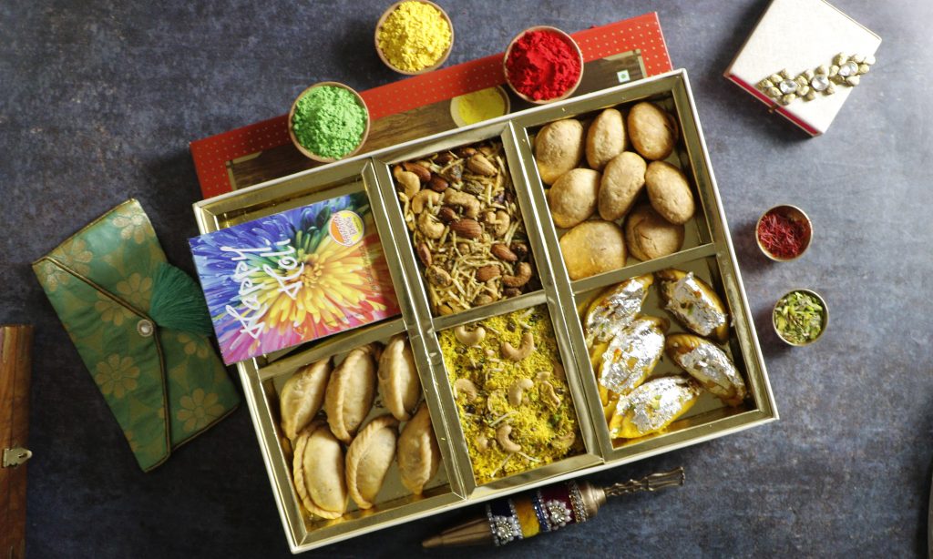 Red Happy Holi Box - ChhappanBhog